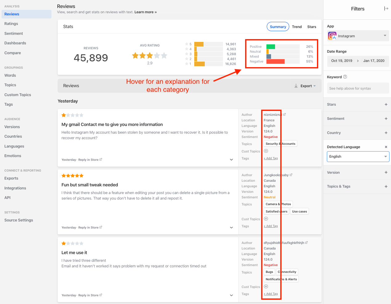 Improvements to Appbot Sentiment: How it works - Appbot Support