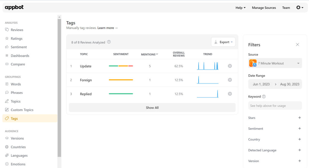Video Demo: App review analysis, alerts & replies - Appbot